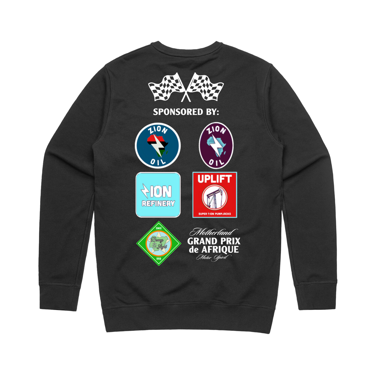 Grand Prix Black Crewneck – Lupe Fiasco